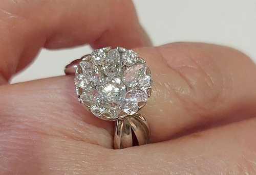 Серебряное кольцо женское 18 размер