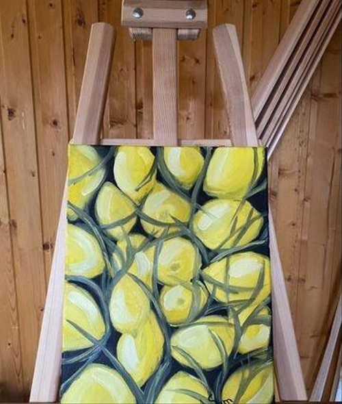 Картина маслом на холсте лимоны