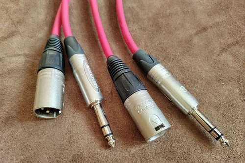 XLR jack для студийных мониторов 1.5м (2шт)
