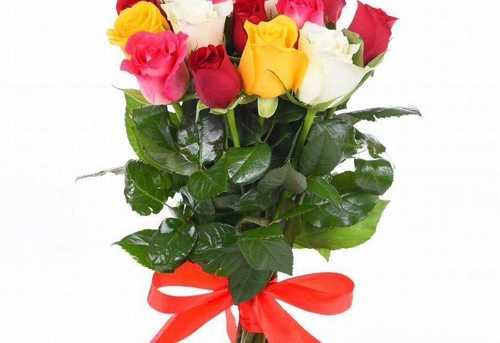 Букет от 10 разноцветных роз Кения