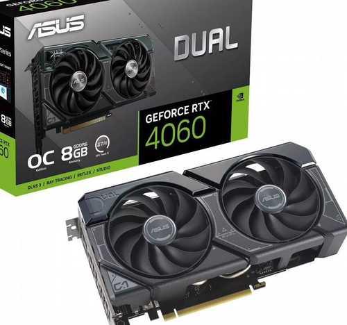 Bидeокapта asus RTX 4060 dual OC 8Gb