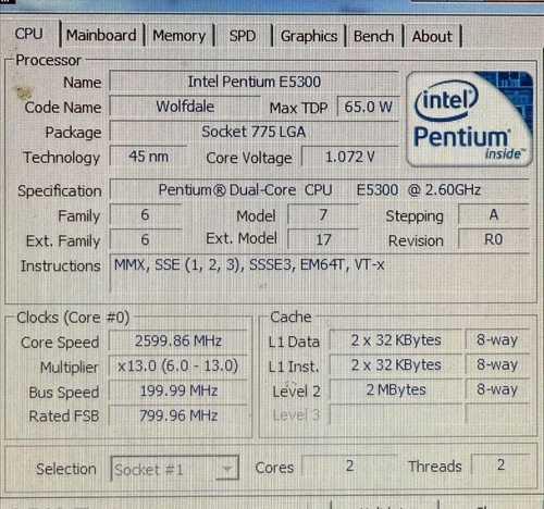 ПК, Pentium E5300, Radeon HD 3870, RAM 4 ГБ