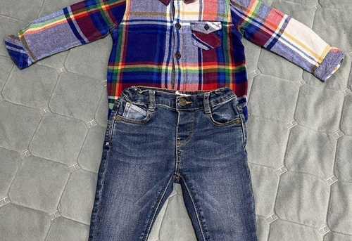 Рубашка и джинсы для мальчика 74-80