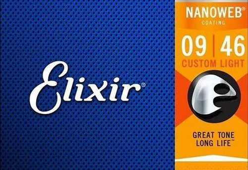 Струны Elixir 12027 NanoWeb Custom Light 9-46