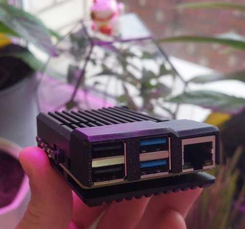 Raspberry Pi 4 4GB   радиатор   карта на 64Gb (RPi