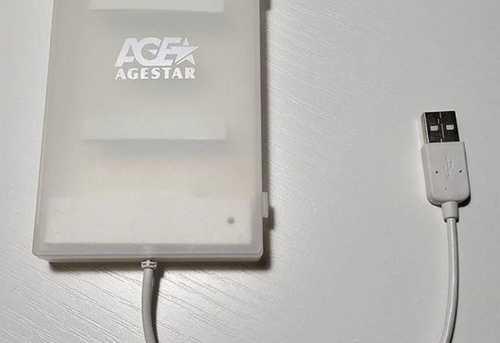 Внешний корпус для HDD/SSD AgeStar subcp1, белый
