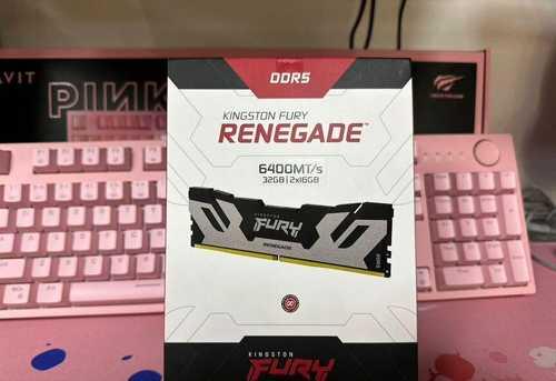 DDR5 Kingston Fury Renegade 32GB (16GBx2) 6400 мгц