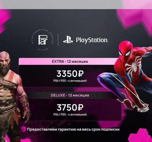 Подписка Ps Plus на 12 месяцев PS