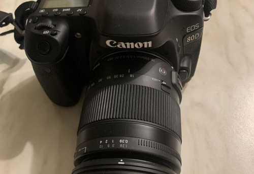 Зеркальный фотоаппарат canon 80d б/у