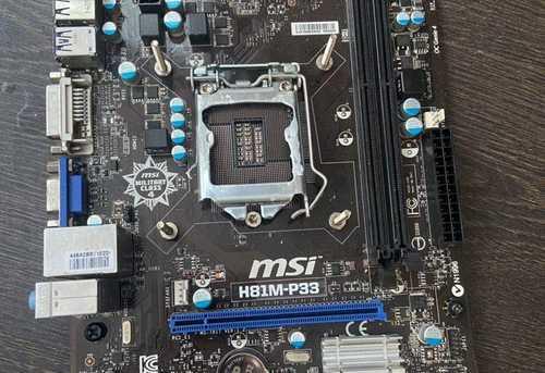 Материнская плата msi h81m-p33