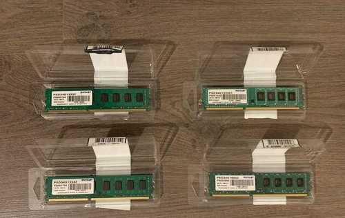 Оперативная память Patriot 4GB DDR3 1333 и 1600Mhz