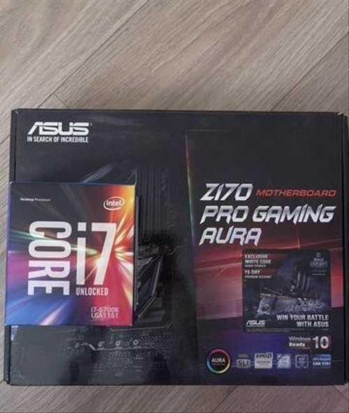 Intel Core i7 6700k + Asus Z170 Pro Gaming Aura