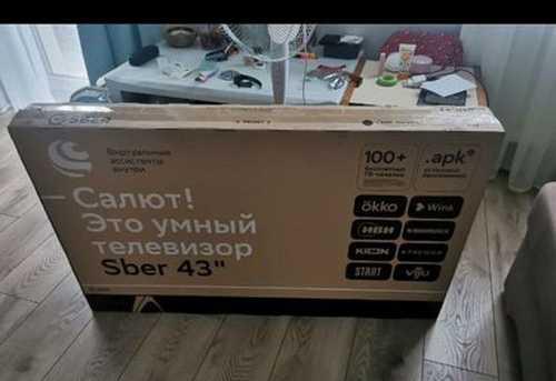 Новый телевизор Sber SDX-43F2012B, 43"(109 см),FHD