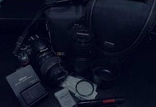 Зеркальный фотоаппарат Nikon D3200, 2 объектива