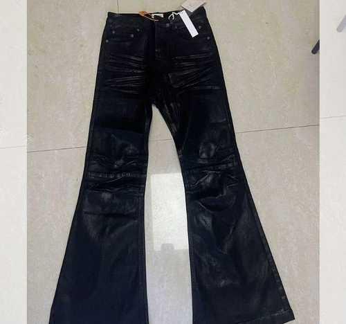 Джинсы flared rick owens type distressed zara