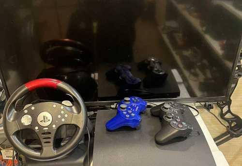 Sony playstation 3 прошитая с играми + руль