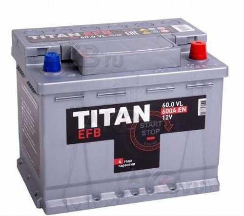 Аккумулятор Titan EFB 60R 600A 242x175x190