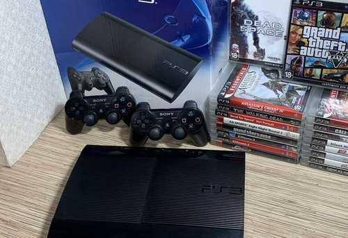 Sony PS3 PlayStation 3 500Gb + 60Игр + 2Геймпада