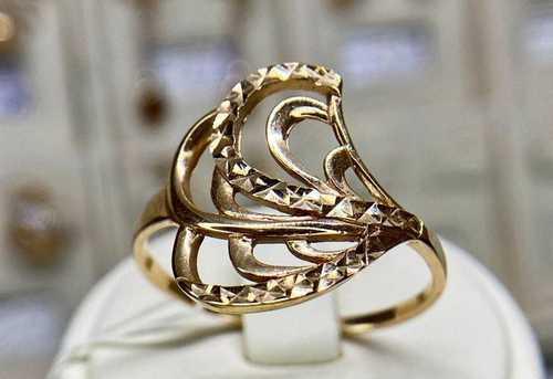 Золотое кольцо 585 пробы золото новое (бдж)