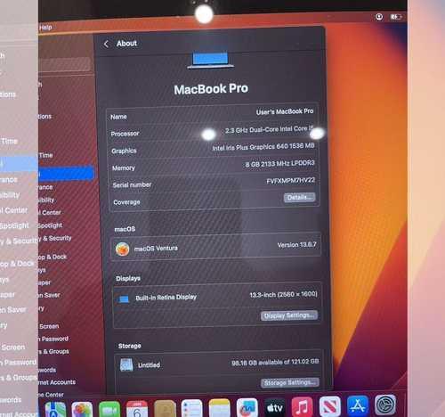 Macbook pro 13 retina 2018