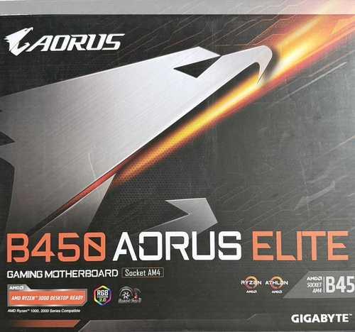 Материнская плата Gigabyte B450 aorus elite