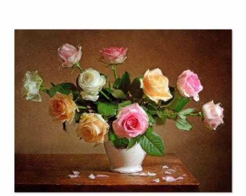 Интерьерная картина "Английские розы" 50х70 см