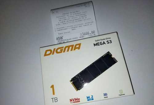 На гарантии SSD M.2 NVMe Digma Mega S3 1 Терабайт
