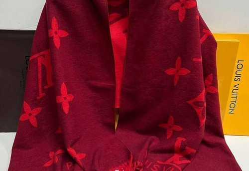 Красный шарф палантин Louis Vuitton