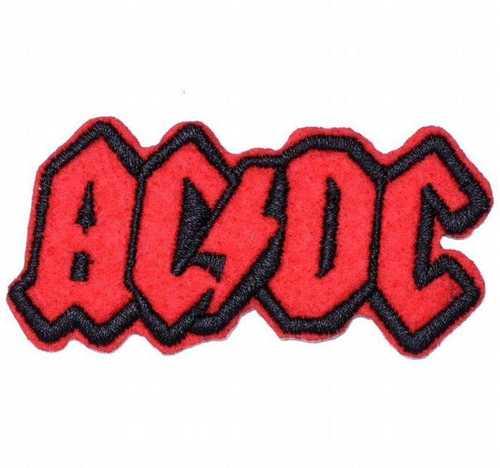 Нашивка на одежду acdc термонашивка