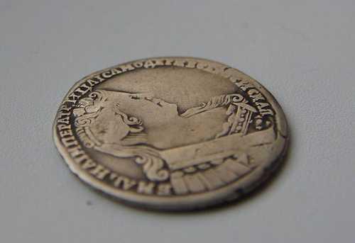 Серебряная монета Полтина 1733 года Анна Иоанновна