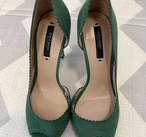 Туфли Zara 36 зеленые