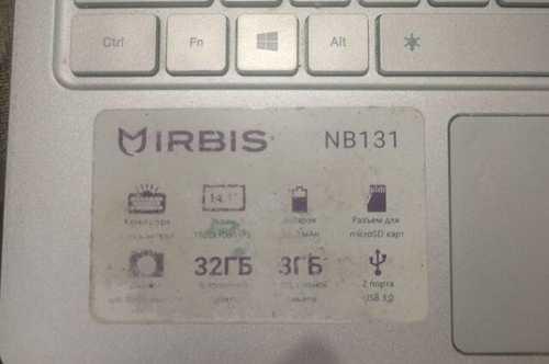 Irbis NB131 донор и Asus 1011px