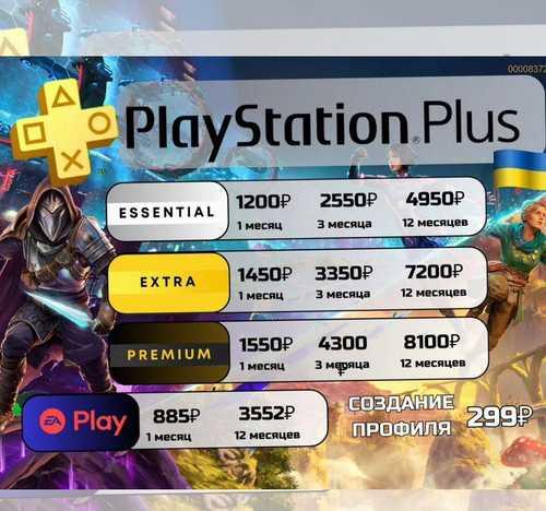 Подписка ps plus delux Украина ps5 ps4 (Арт.39720)