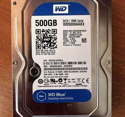 Жесткие диски WD и Seagate по 500 Gb