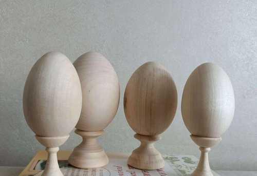 Заготовки деревянные яйца на подставке