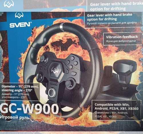 Игровой руль sven gc w900