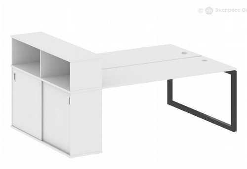 Бенч-стол на О-образном м/к с опорным шкафом-купе