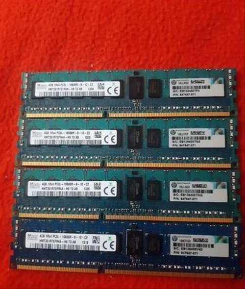 Память Hynix 4GB (4x4GB) 2Rx8 PC3L-10600R Low Volt
