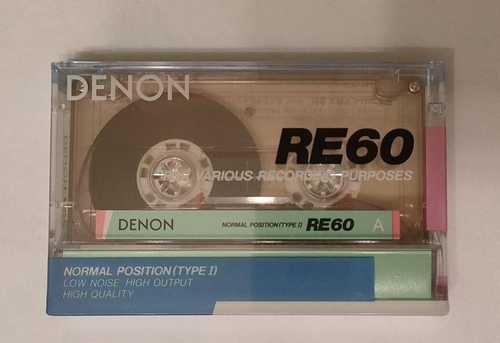 Аудиокассета Denon RE 60 новая запечатанная
