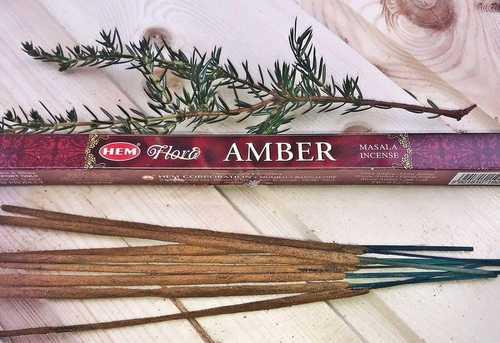 Благовоние палочки масала Hem Amber