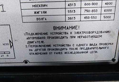 Тестер автомобильный