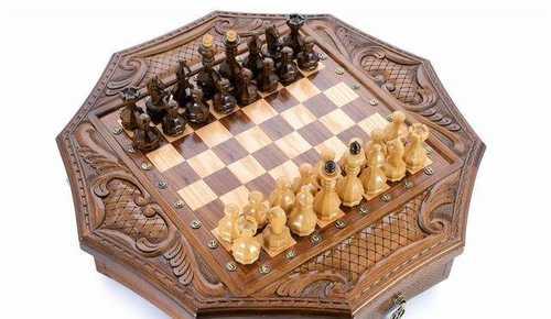 Шахматы резные в ларце "Эндшпиль" 50, Harutyunyan