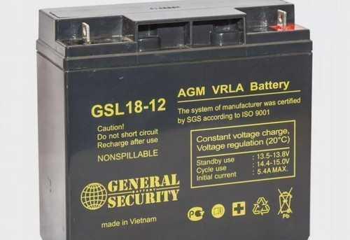 Аккумулятор General Security GSL 18-12