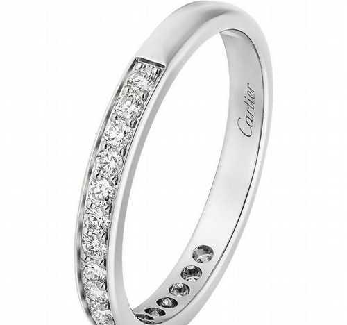 Юв. изделие Cartier 1895 wedding band, 2.6 mm width, half-paved B4071400   подарок 1 год гарантии