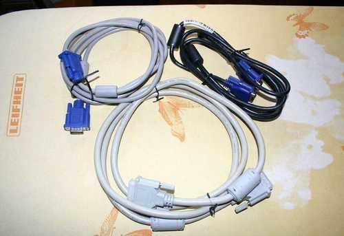 2 кабеля (в т.ч. Hotron) с разъемами VGA(M) дл. 18