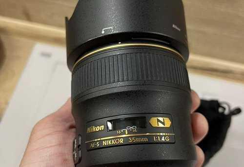 Объектив Nikon 35mm f/1.4G