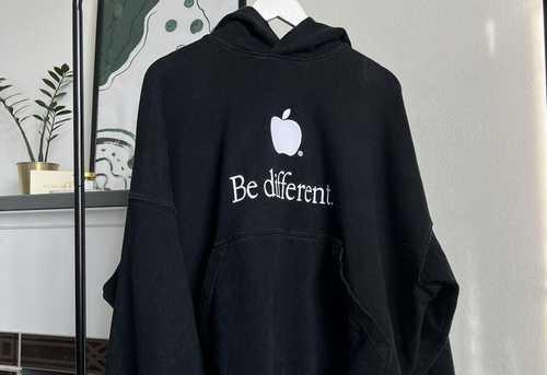 Худи Balenciaga Be Different оверсайз черное