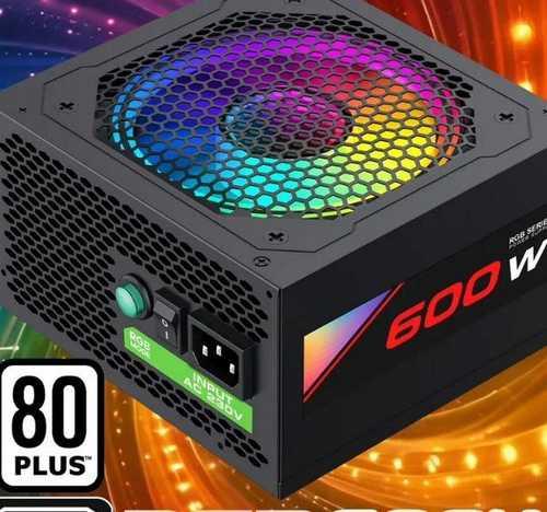 Блок питания 600w с RGB подсветкой