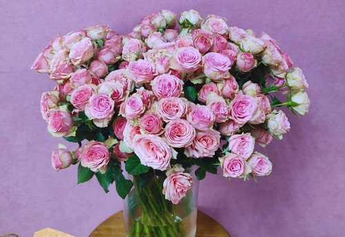 Букет кустовых пионовидных роз Налани 29 шт