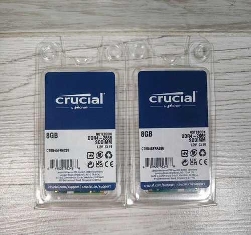 DDR4 16Gb Crucial Sodimm 2666 оперативная память